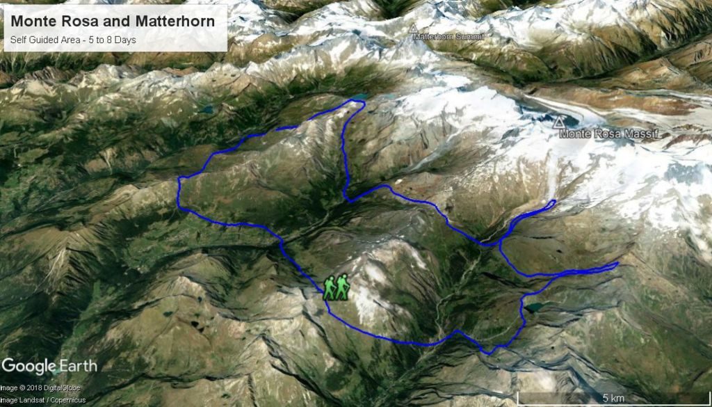 Self guided Tour of Monte Rosa and Matterhorn - Trekking Alps